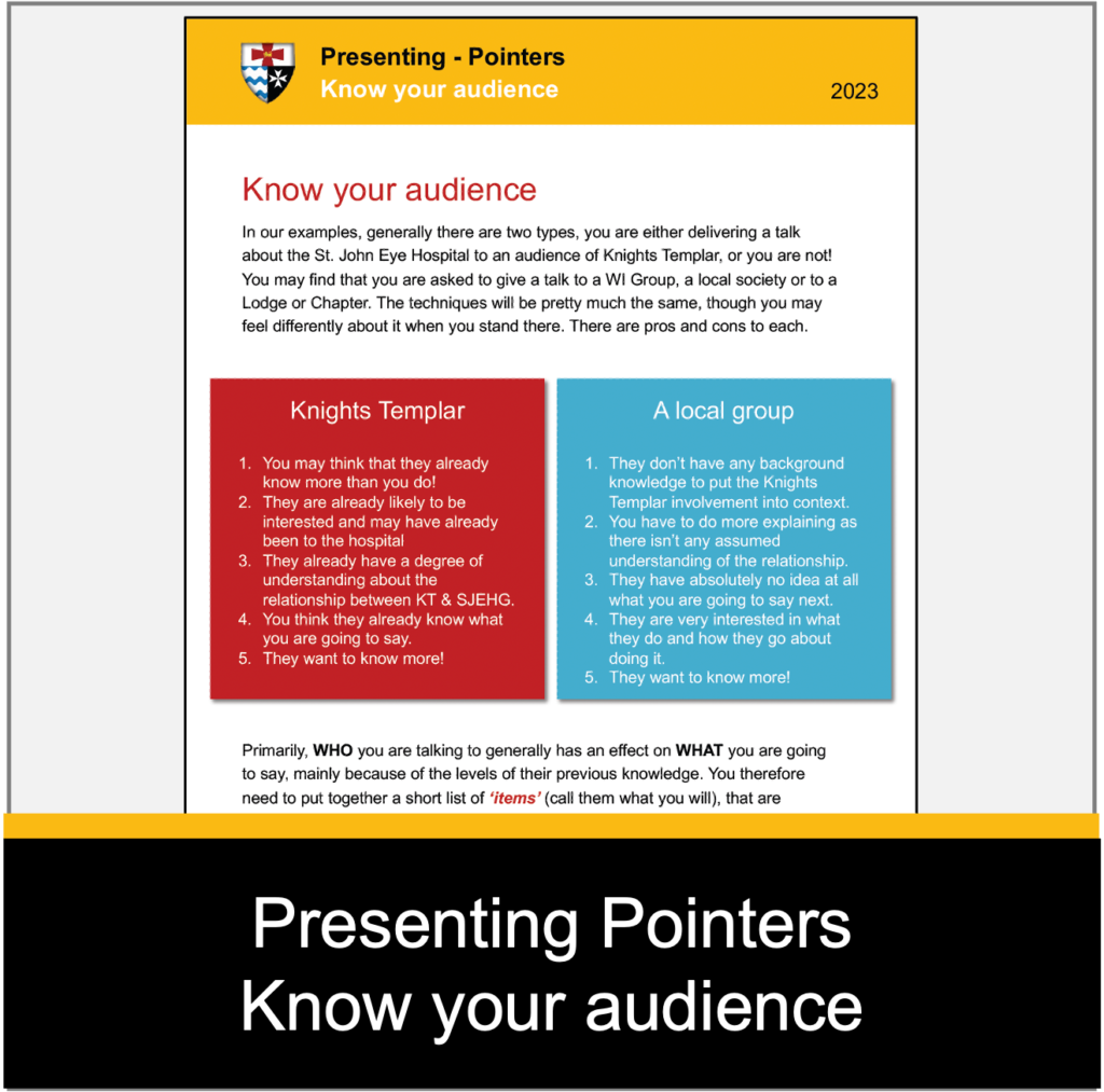 SJEHG Presenting - London Knights Templar